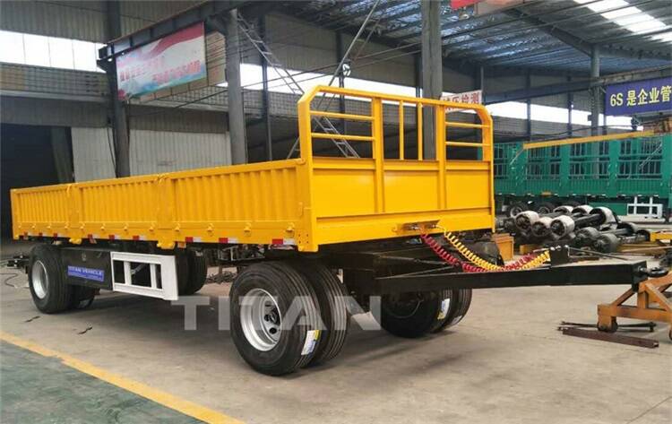 Dropside Drawbar trailer | Cargo Full Trailer with Sidewall For Sale